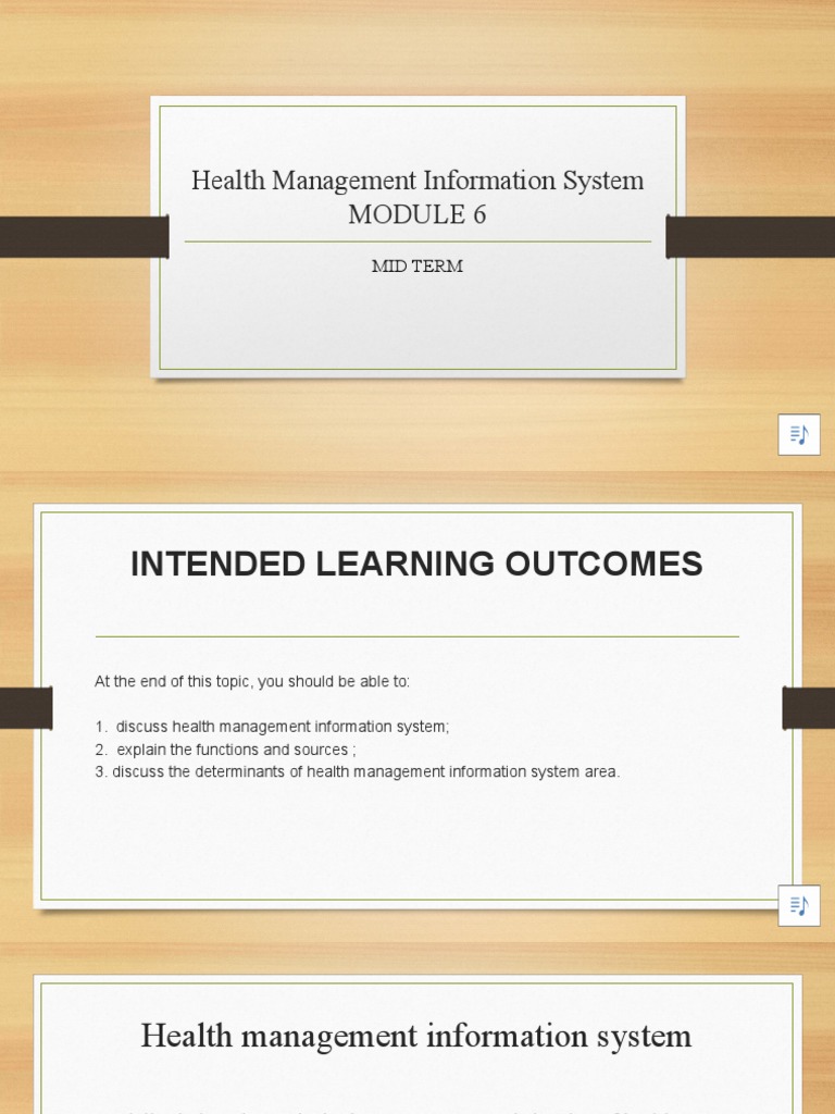 HIS MODULE - 6 Health Management Information System | PDF