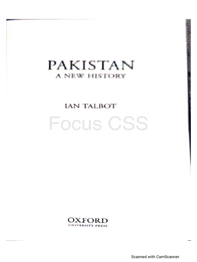 Ian Talbot - Pakistan - A New History | PDF