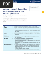 The ARRIVE Guidelines 2.0: Author Checklist | PDF | Experiment | Statistics