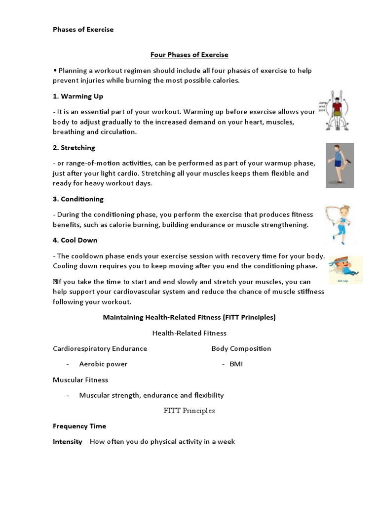 Four Phases of Exercise | Download Free PDF | Physical Fitness | Heart Rate