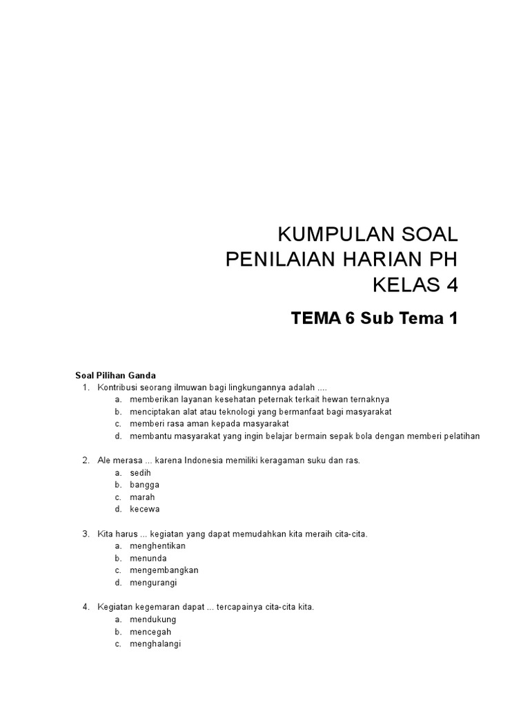 Ukk K4 Tema 8 | PDF | Seni & Disiplin Bahasa