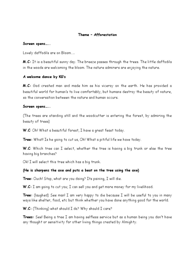 Drama Script | PDF | Nature