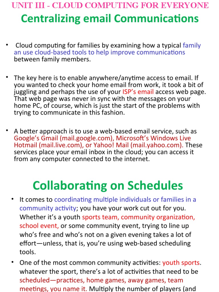 Centralizing Email Communications: Family An Use Cloud-Based Tools To ...