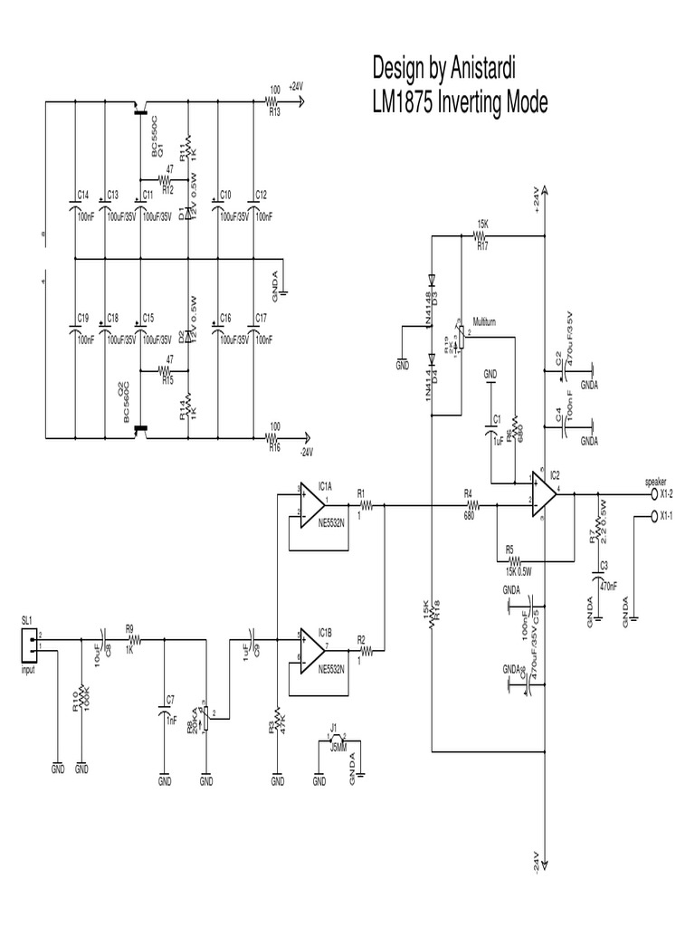 LM1875 Inverting Amplifier Design | PDF