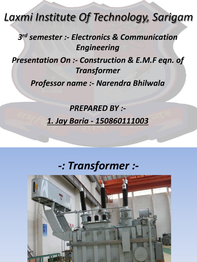Construction and Working Principle of Transformers | PDF | Transformer ...