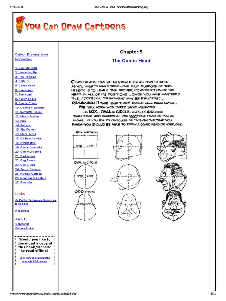 The Comic Head: Chapter 5 | PDF | Cartoon | Cartooning