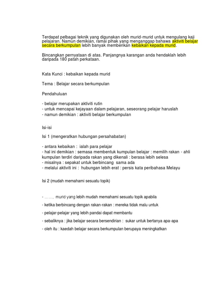 Karangan 23 Jun Tingkatan 3 | PDF
