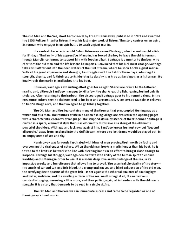 The Old Man and The Sea | PDF