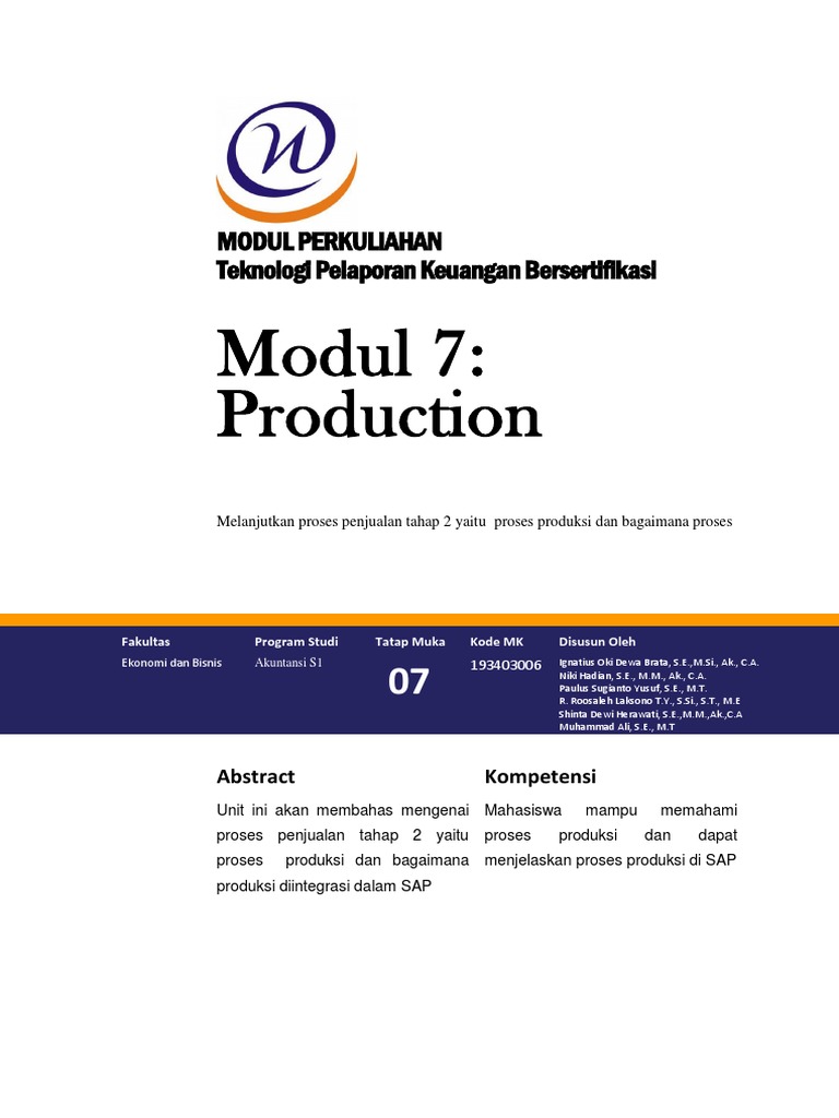 Modul 07. Production | PDF