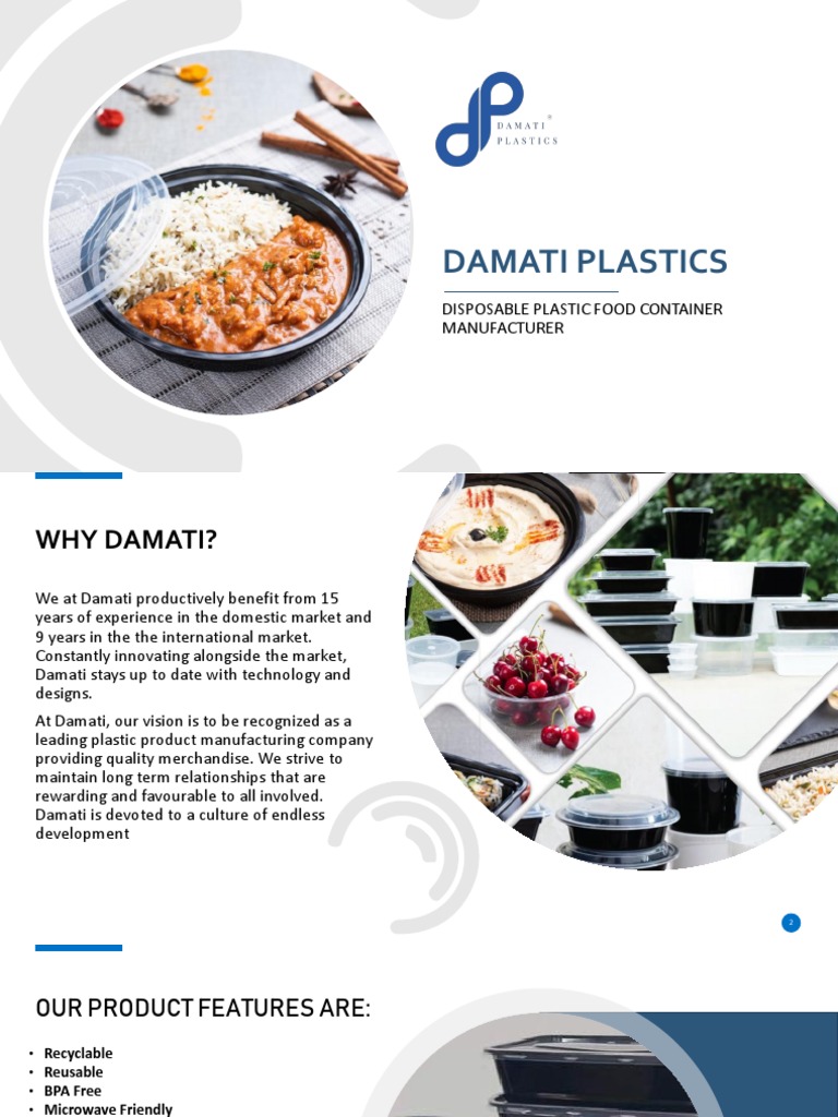 Damati Plastics: Disposable Plastic Food Container Manufacturer | PDF