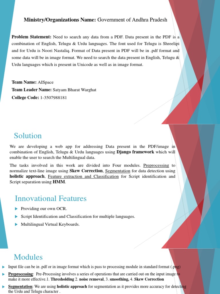 AISpace Idea | PDF | Optical Character Recognition | Image Segmentation