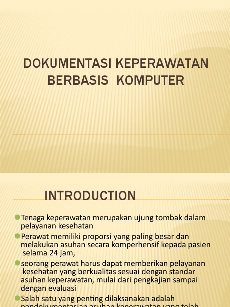 Sejarah Dokumentasi Keperawatan Komputer | PDF | Sains & Matematika