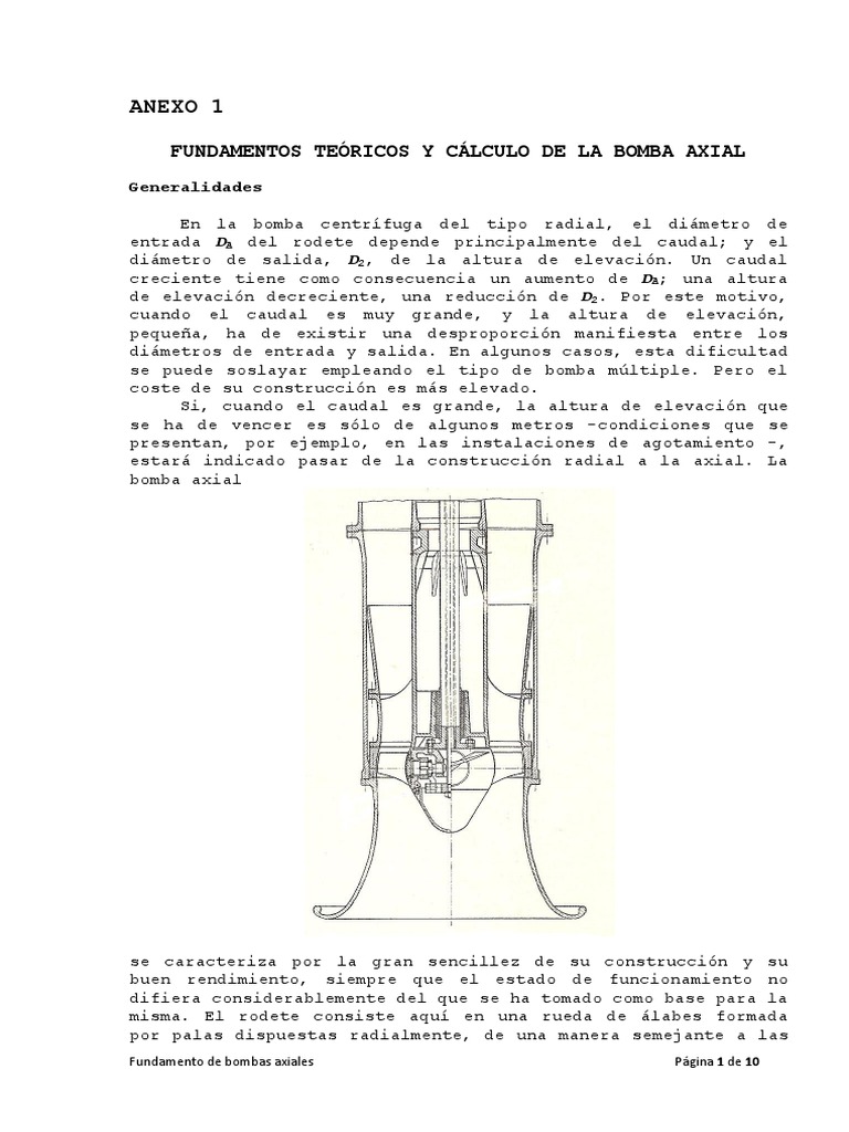 Fundamentos de Bombas Axiales | PDF | Bomba | Ala