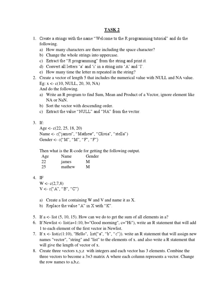 Task-2 Programming Basics | PDF | Matrix (Mathematics) | Array Data ... Task-2 Programming Basics | PDF | Matrix (Mathematics) | Array Data ...