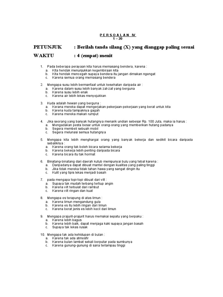 Persoalan 4 TD | PDF