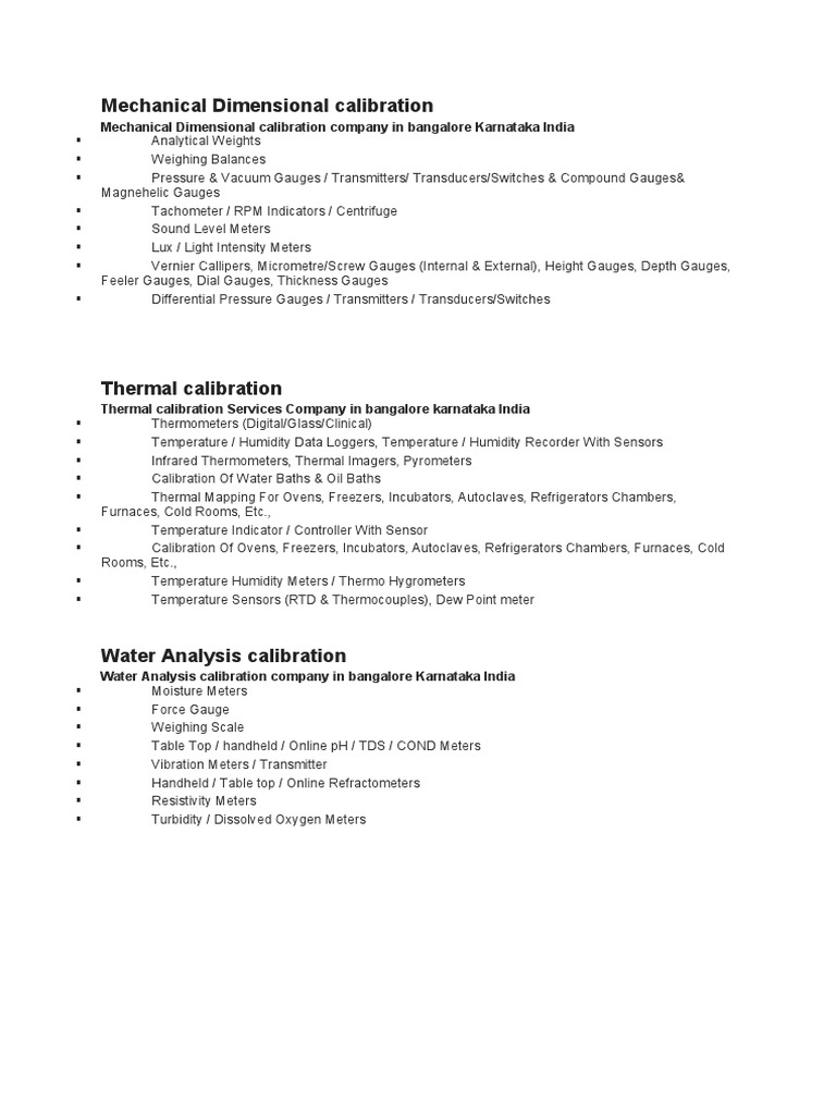 Water Analysis Calibration | PDF