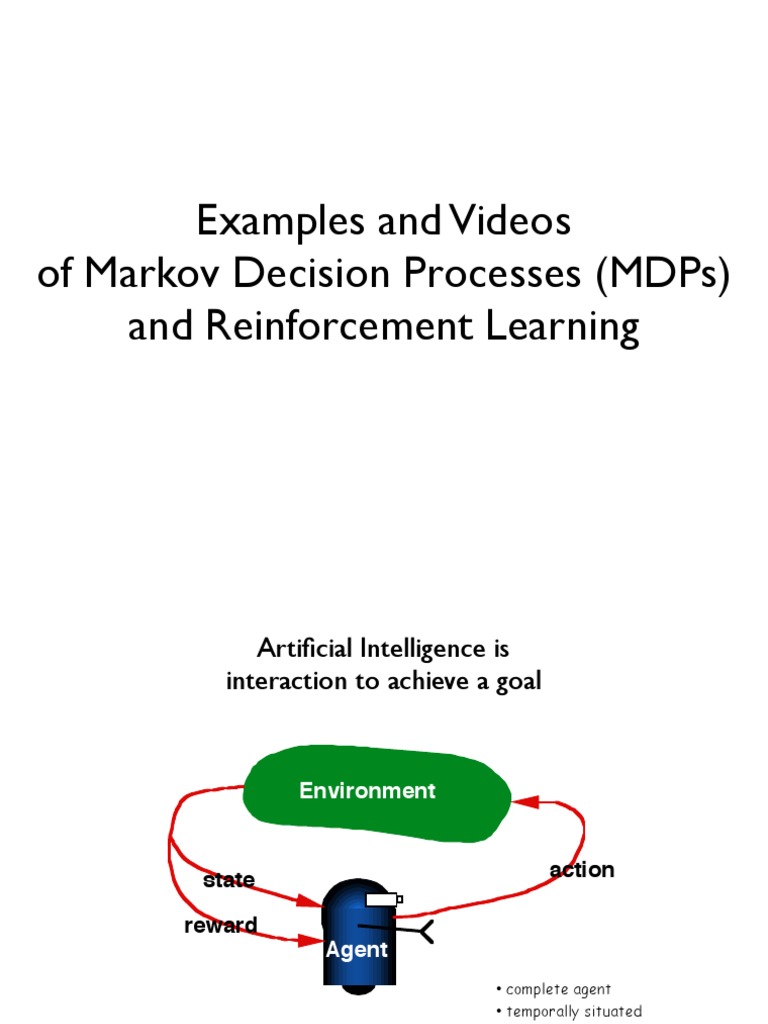 Examples and Videos of Markov Decision Processes (MDPS) and ...