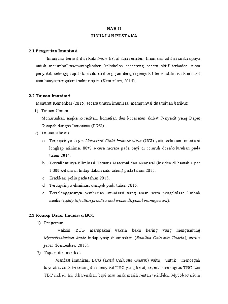 Panduan Imunisasi BCG dan KIPI | PDF