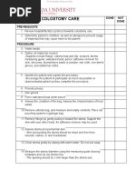OSTOMY Care checklist | PDF