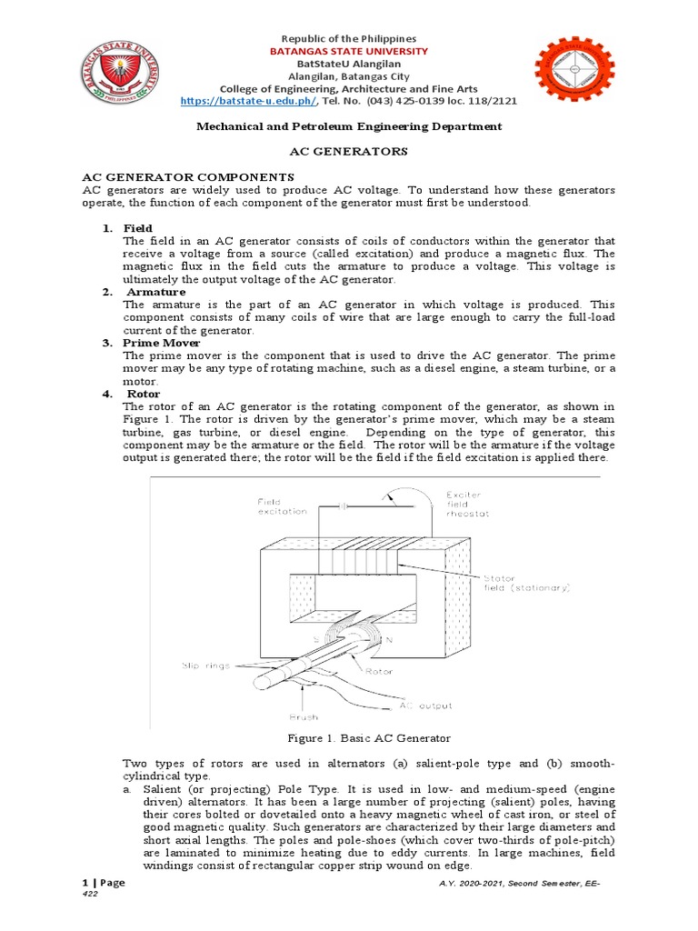 Ac Generators | PDF | Electric Generator | Alternating Current