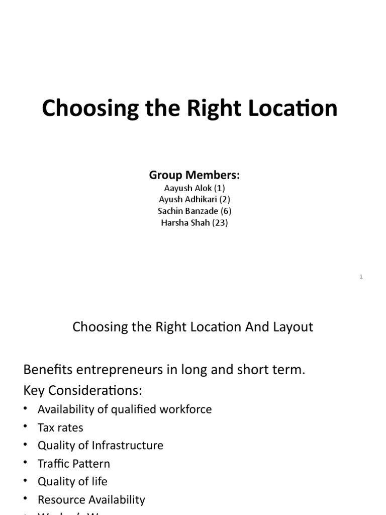 Choosing The Right Location and Layout | PDF | Retail | Grocery Store