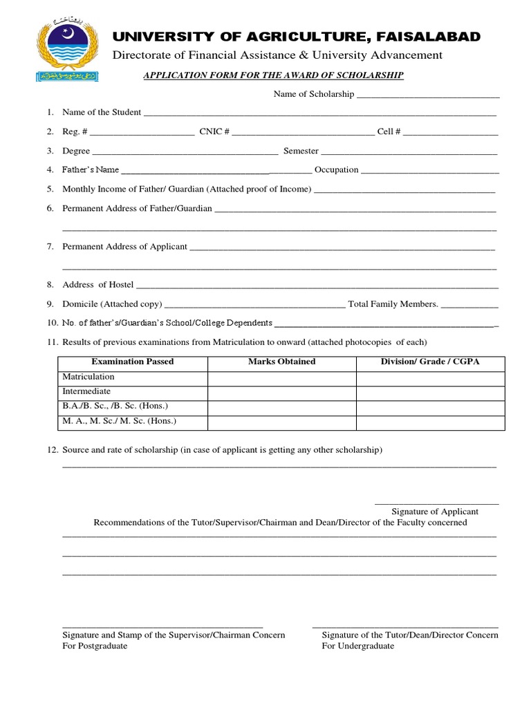 University of Agriculture, Faisalabad | PDF | Academic Degree ...