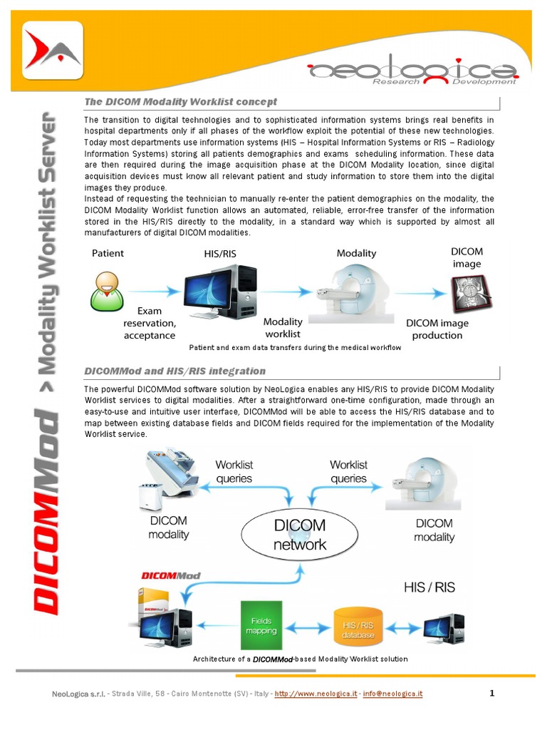 NeoLogica DICOM Jet - DM - BrochureEng - v2 | PDF | Medical Imaging ...