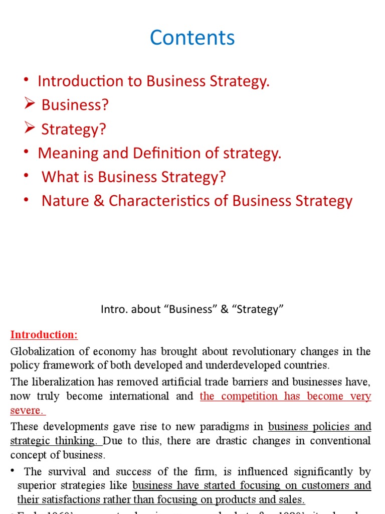 Introduction To Business Strategy | PDF | Strategic Management | Goal