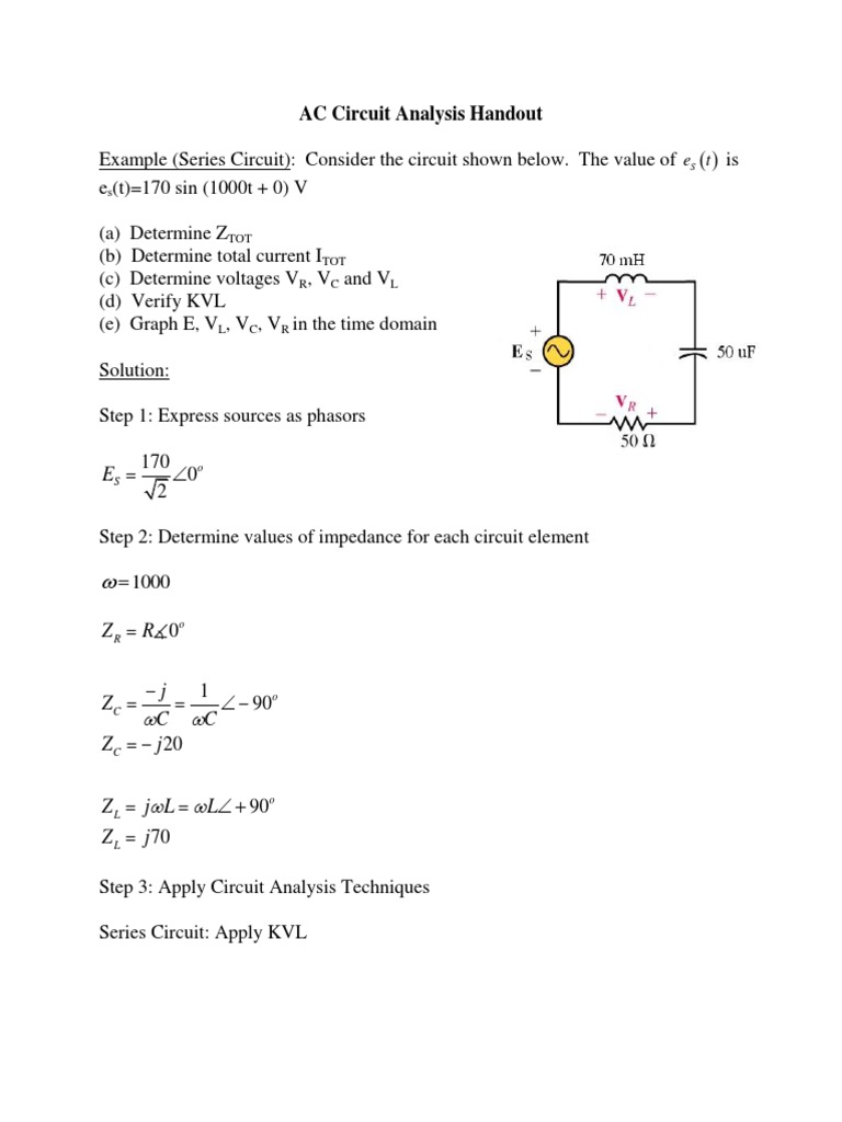 AC Circuit Analysis Handout | PDF | Network Analysis (Electrical ...
