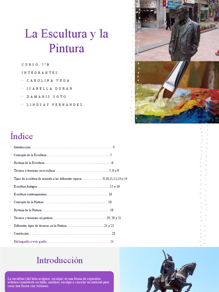 La Escultura y La Pintura | PDF | Escultura | Pinturas