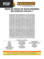 Sopa de Letras: Desastres Naturales | PDF