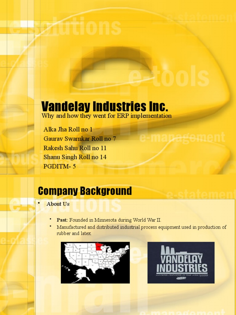 Vandelay Industries Inc | PDF | Computing | Business