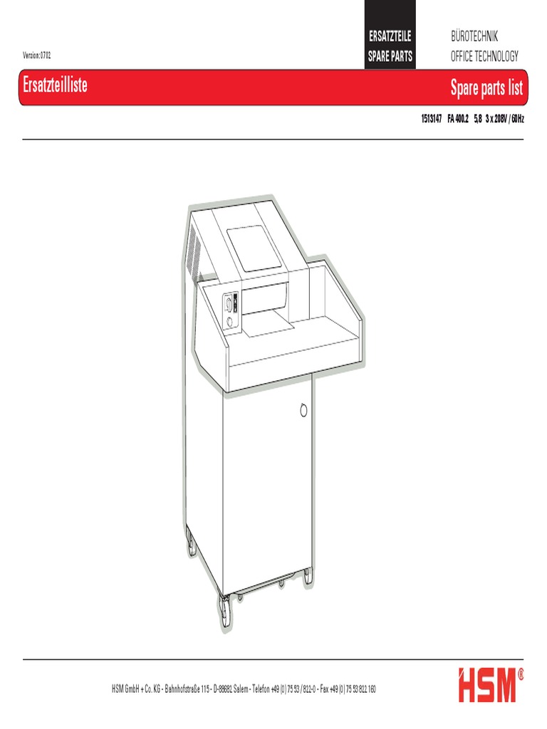 Manual Destructora HSM | PDF