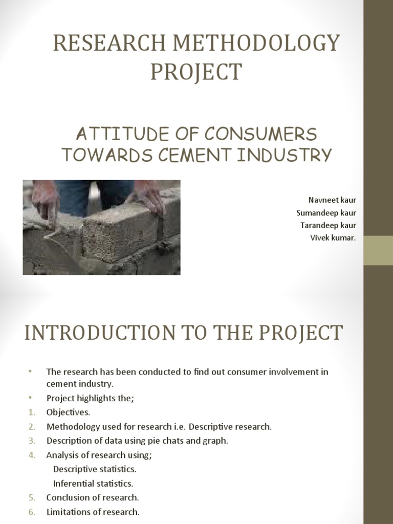 Research Methodology Project: Attitude of Consumers Towards Cement ...