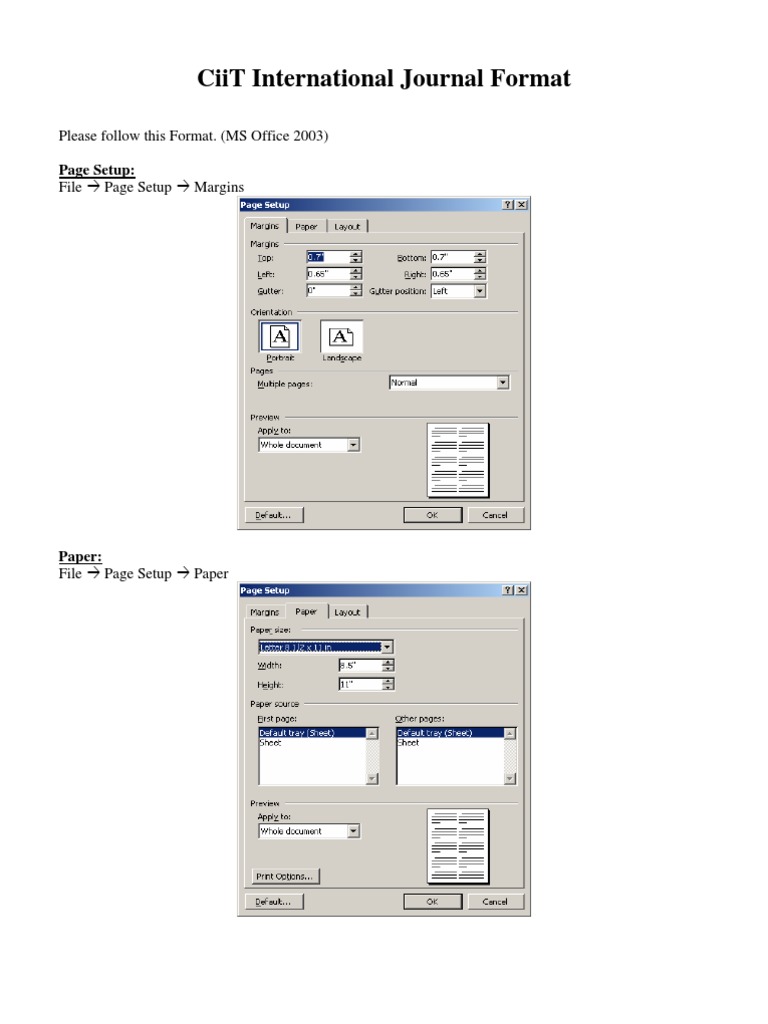 Ciit International Journal Format: Please Follow This Format. (Ms ...