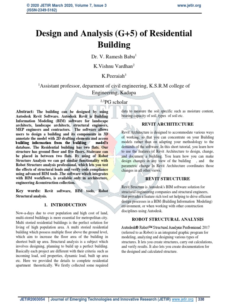 Design and Analysis (G+5) of Residential Building | PDF | Autodesk ...