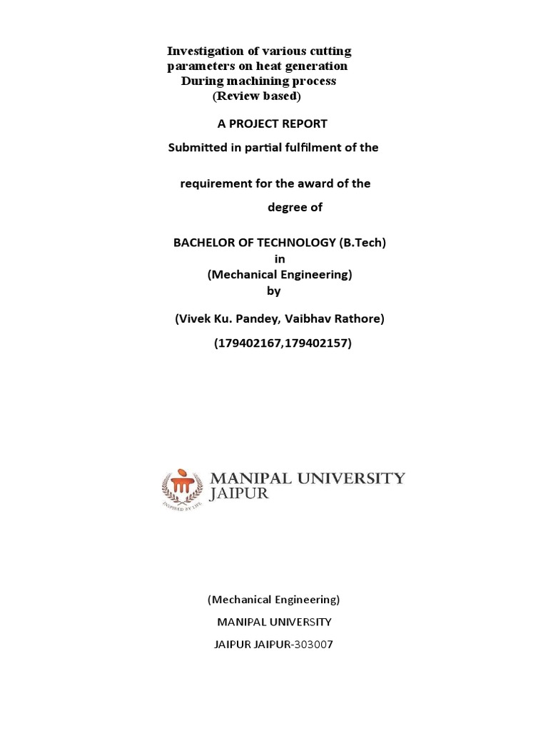 Analysis of Cutting Parameters Report | PDF | Machining | Crafts