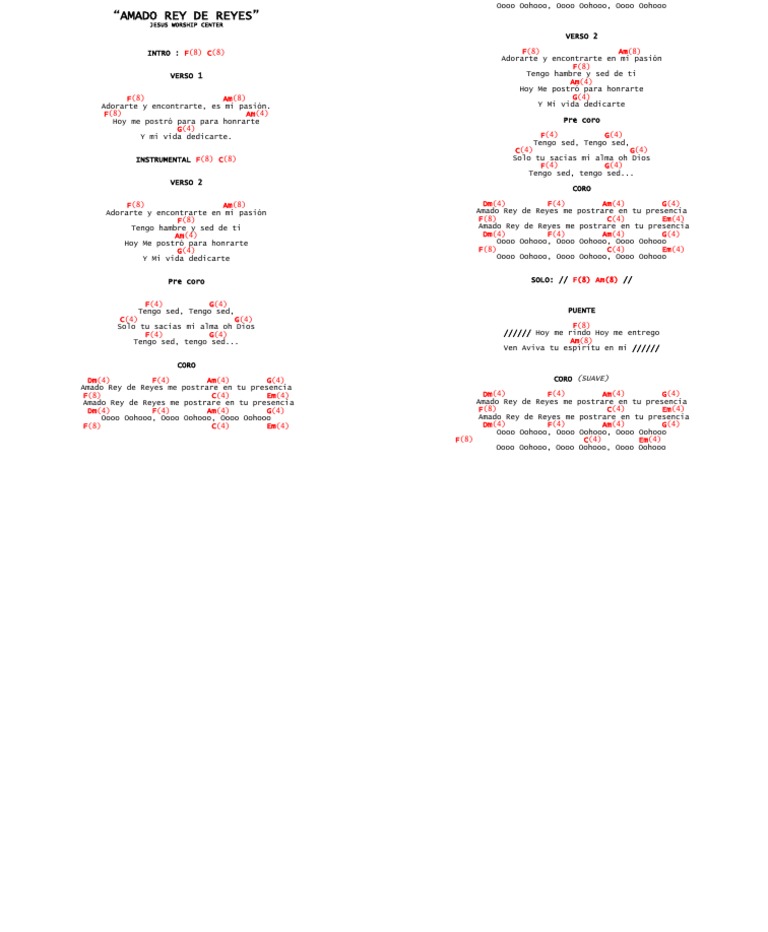 Amado Rey de Reyes - Jesus Worship Center | PDF | Religión y creencia