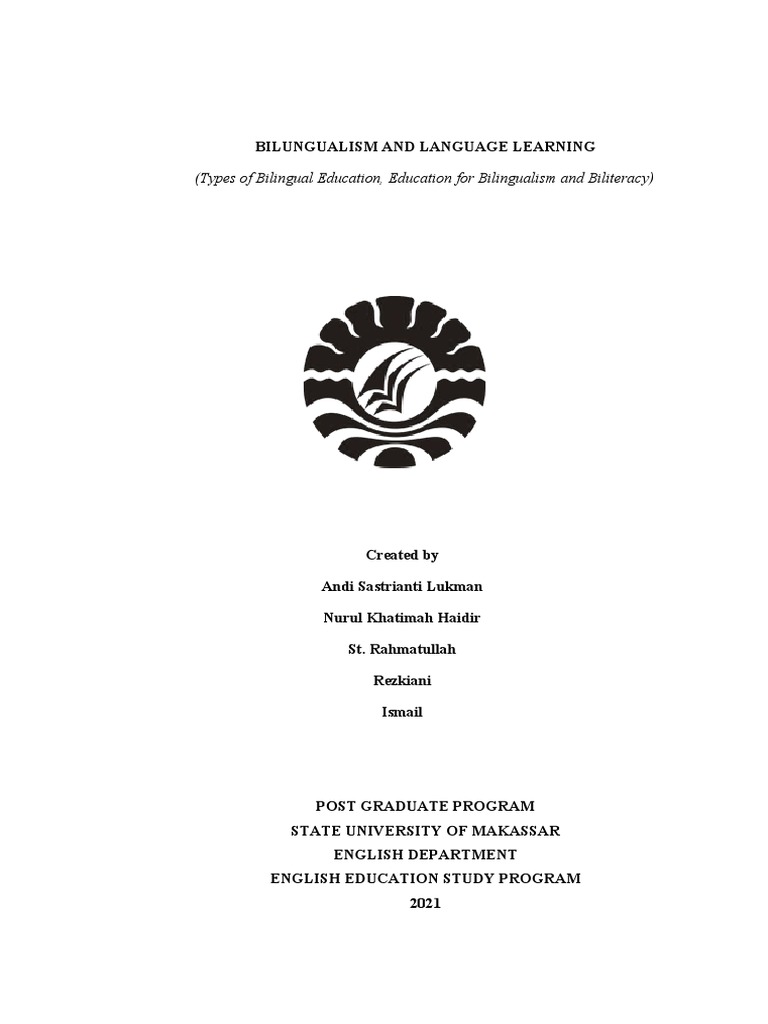 Types of Bilingual Education, Education For Bilingualism and Biliteracy ...