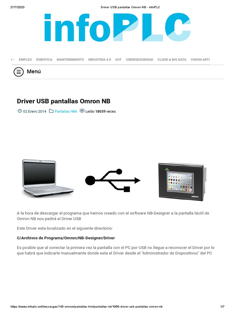 Driver USB Pantallas Omron NB - infoPLC | PDF
