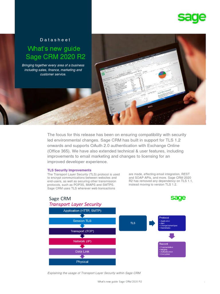 Sage CRM 2020 R2 What's New Guide | PDF | Transport Layer Security ...
