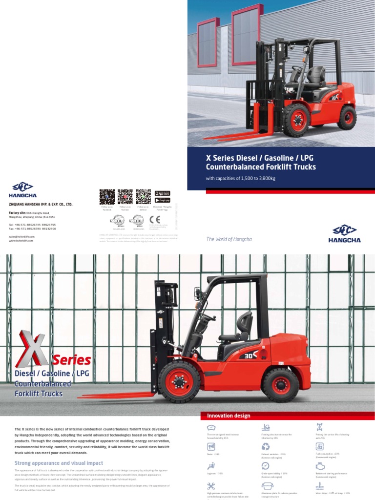 1.5-3.8t X Series IC Forklift Truck | PDF | Forklift | Diesel Engine