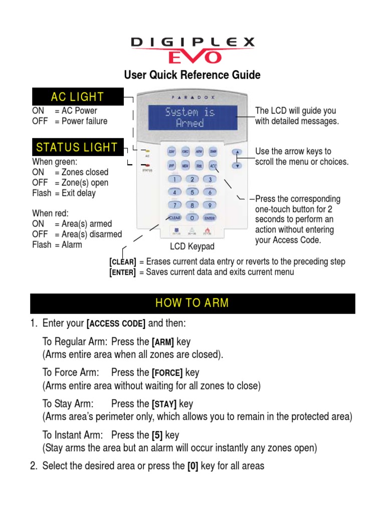 Ac Light: User Quick Reference Guide | PDF | Security Alarm | Computer ...