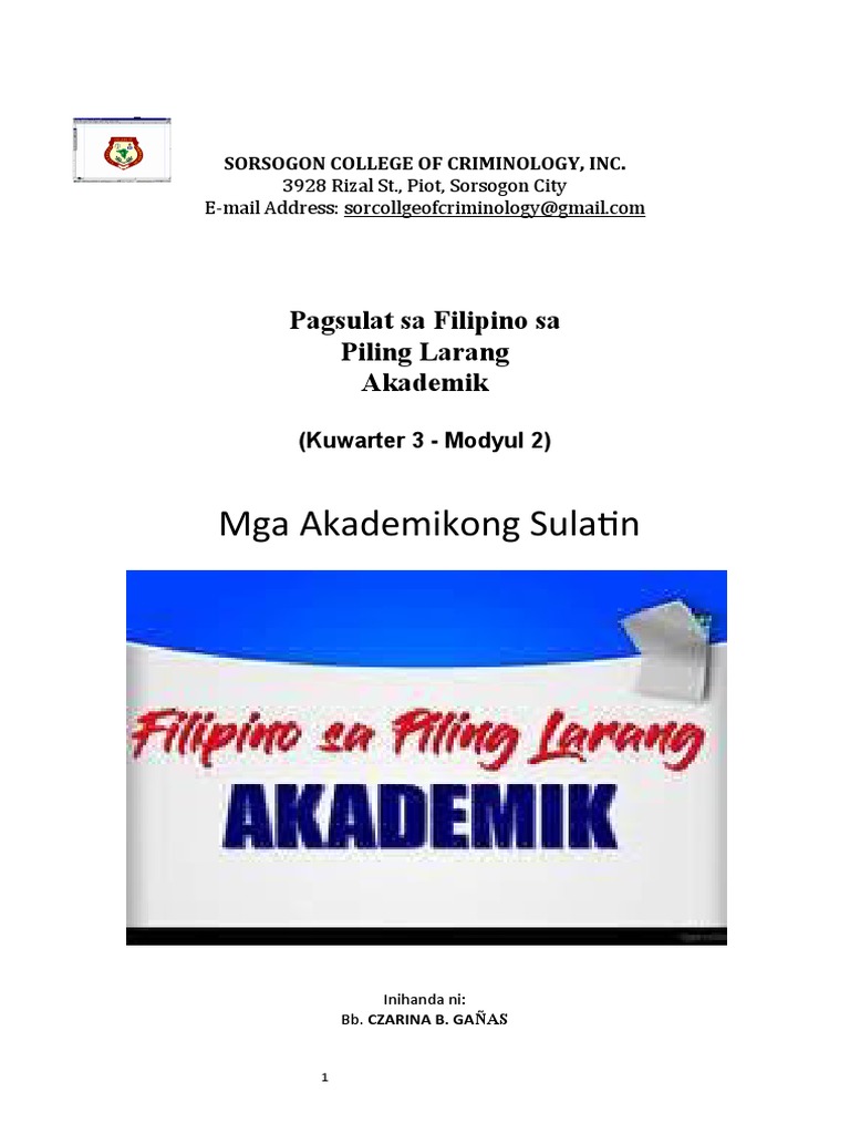 Piling Larang Modyul 2 | PDF