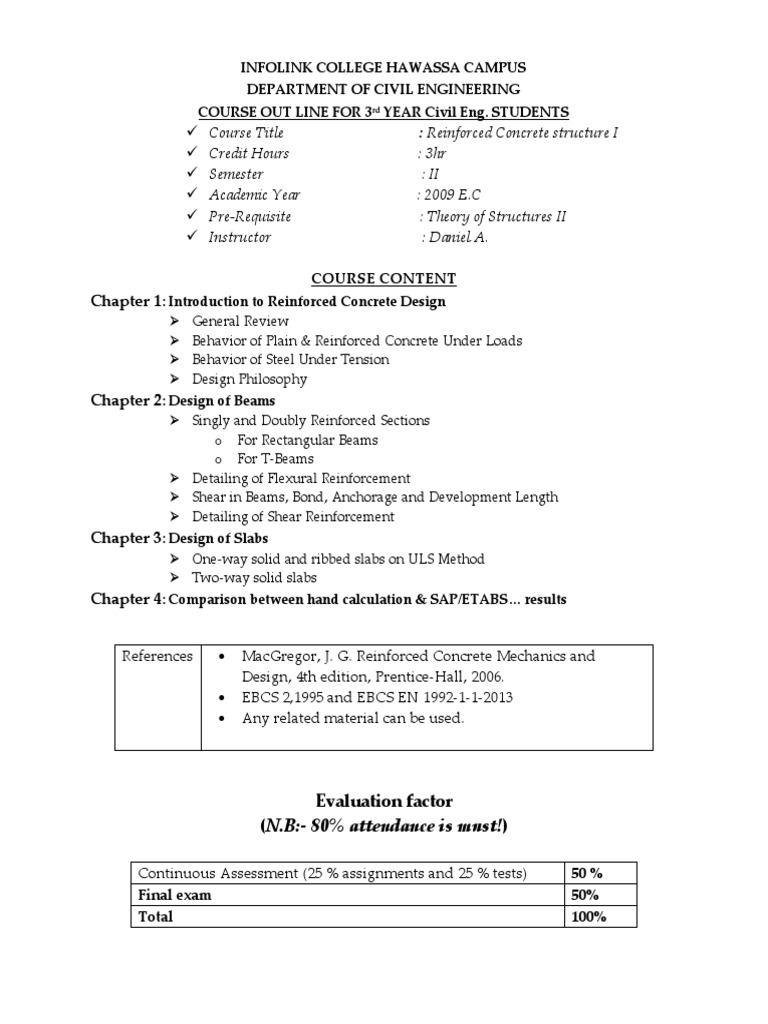Course Outline RCI | PDF