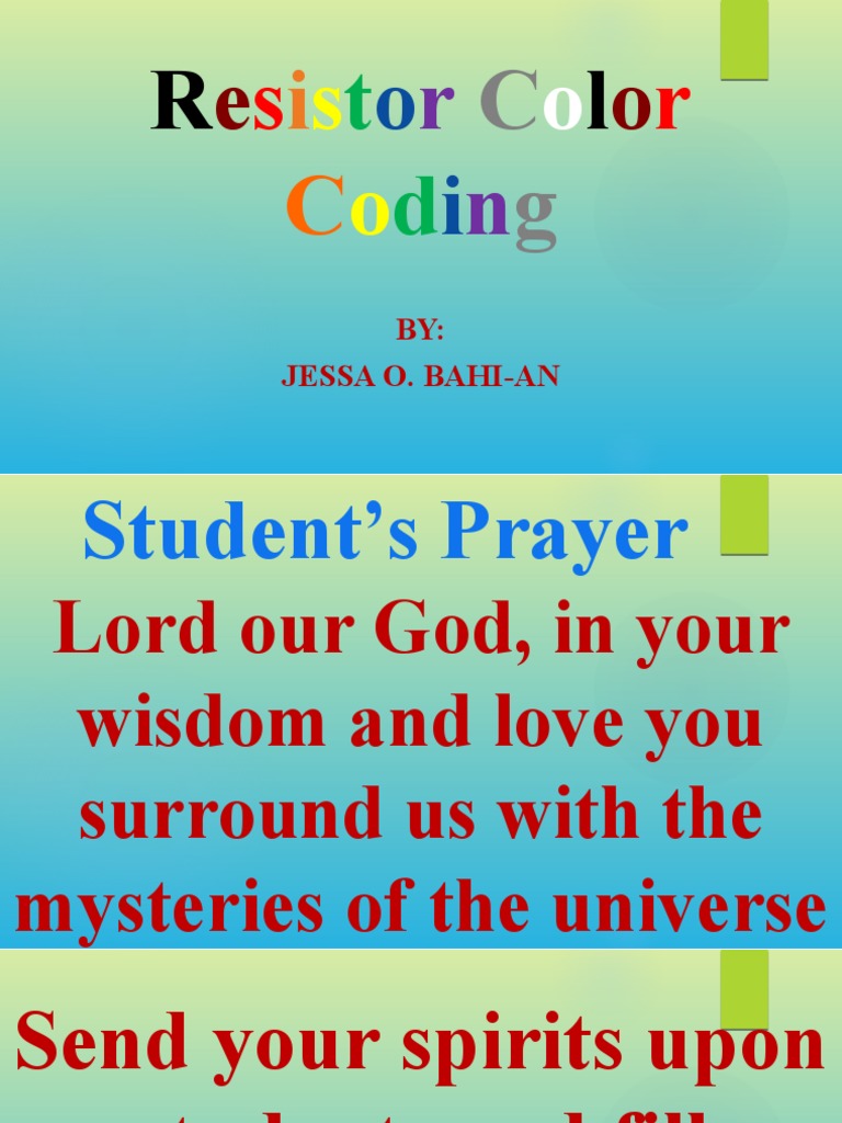 Resistor Color Coding | PDF | Resistor | Electrical Resistance And ...