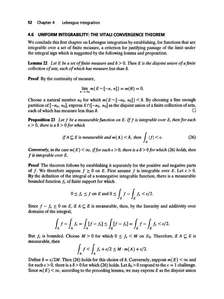 Uniform Integrability - Pages From Royden-Fitzpatrick 92-95 | PDF ...