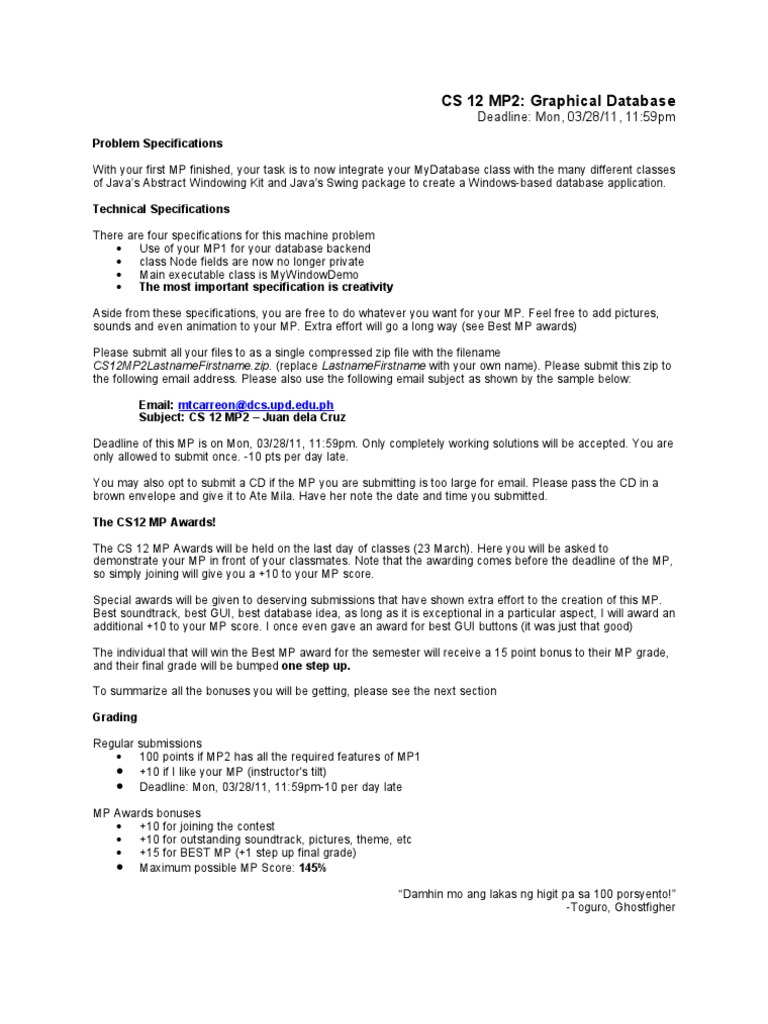 Cs 12 mp2 | PDF | Zip (File Format) | Computing Platforms