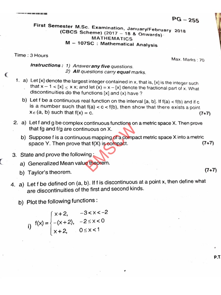 Mathematical Analysis | PDF