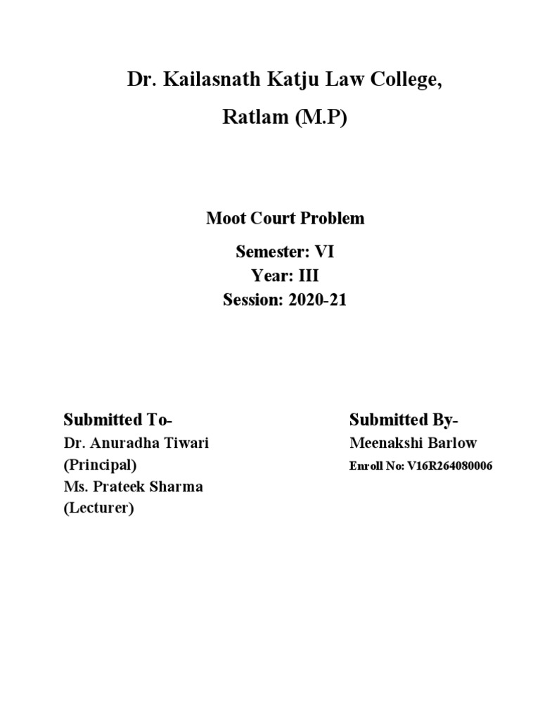 MOOT COURT Front Page | PDF